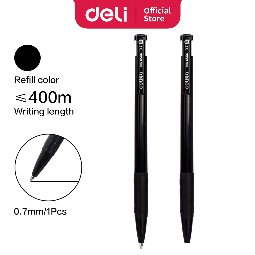 Jual Deli pulpen 1 pc 3 warna retractable isi tinta tebal 6546 | Shopee ...