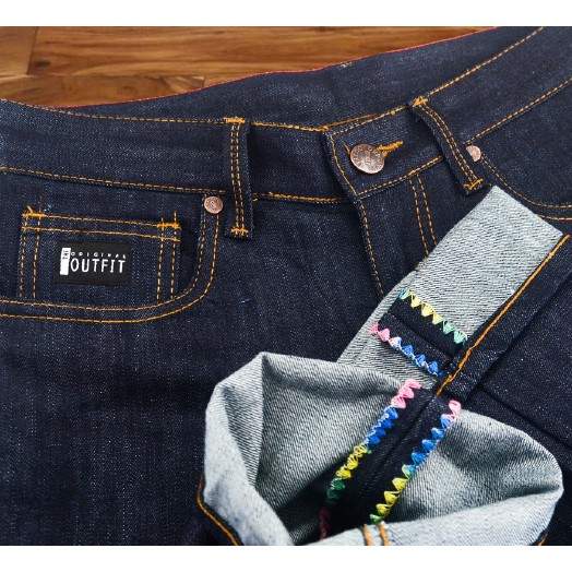 Jual LP JEANS SELVEDGE RAW DENIM ACCENT STITCHING CELANA DENIM | Shopee ...