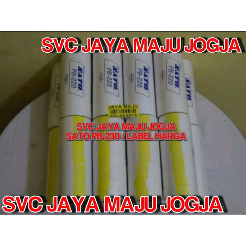 Jual SATO PB 230 - KUNING // PUTIH - ISI 750 PCS/ROLL || LABEL HARGA ...