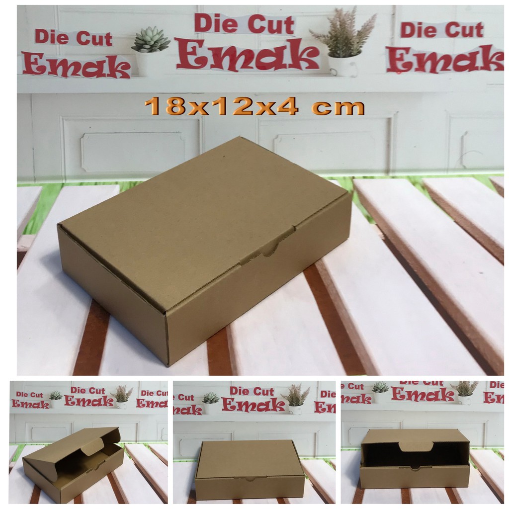 Jual kardus uk.18x12x4 cm kotak box karton Die Cut | Shopee Indonesia