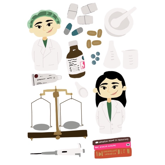 Jual sticker sheet pharmacists farmasi apoteker obat | Shopee Indonesia