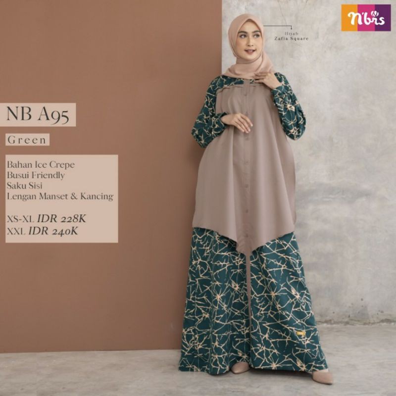 Jual Laila Collection Gamis Nibras Original NB A95 GREEN Syar'i Terbaru ...