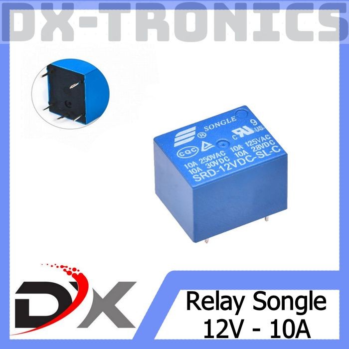 Jual Relay Songle 12V 10A SRD-12VDC-SL-C 5 PIN 5P | Shopee Indonesia