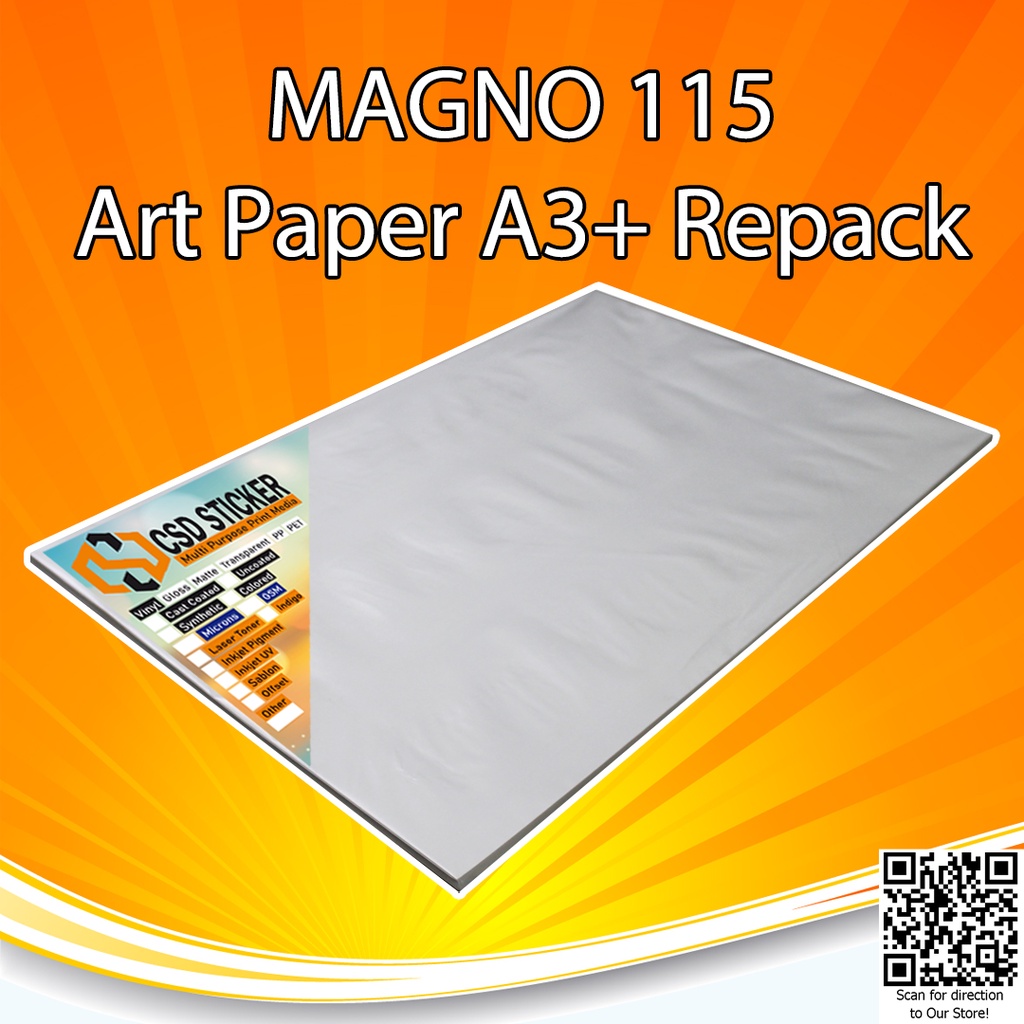 Jual Magno Gloss Kertas Art Paper Carton CTS 115 Gsm A3+ 100 Lembar ...