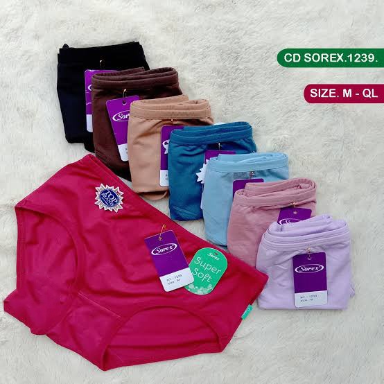 Jual 3 Pcs Celana Dalam Wanita Sorex 1239 - CD Wanita - Random Warna | Shopee Indonesia