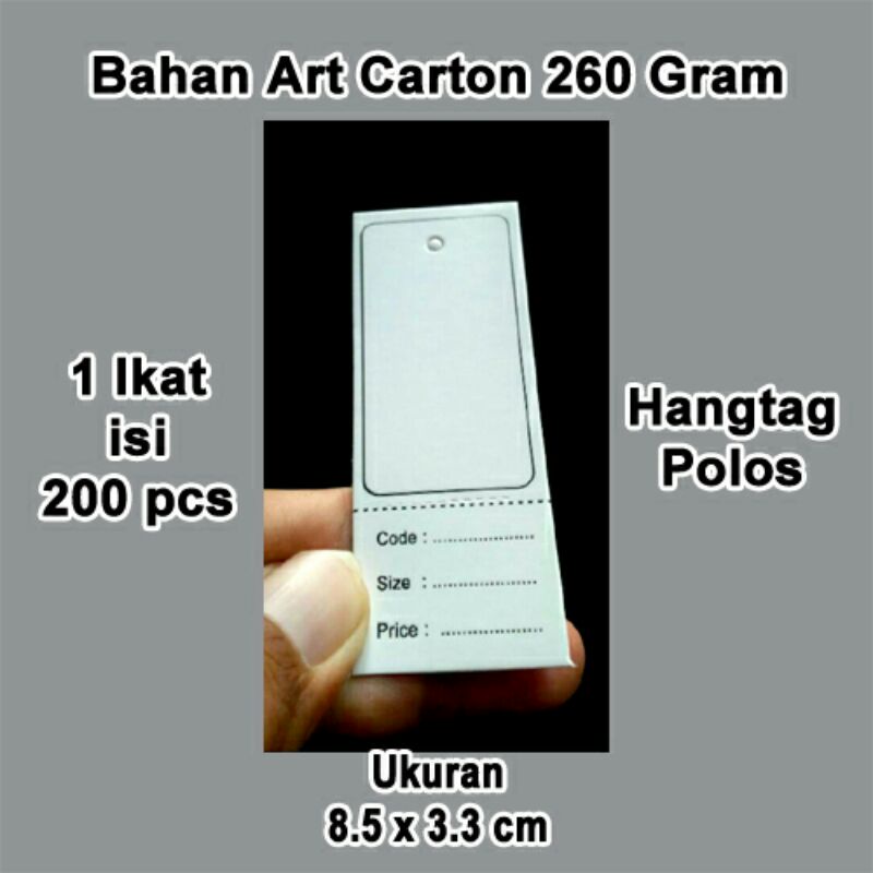 Jual HANG TAG / Hangtag Baju / Hang Tag Baju / Tag kosong murah / Tag ...