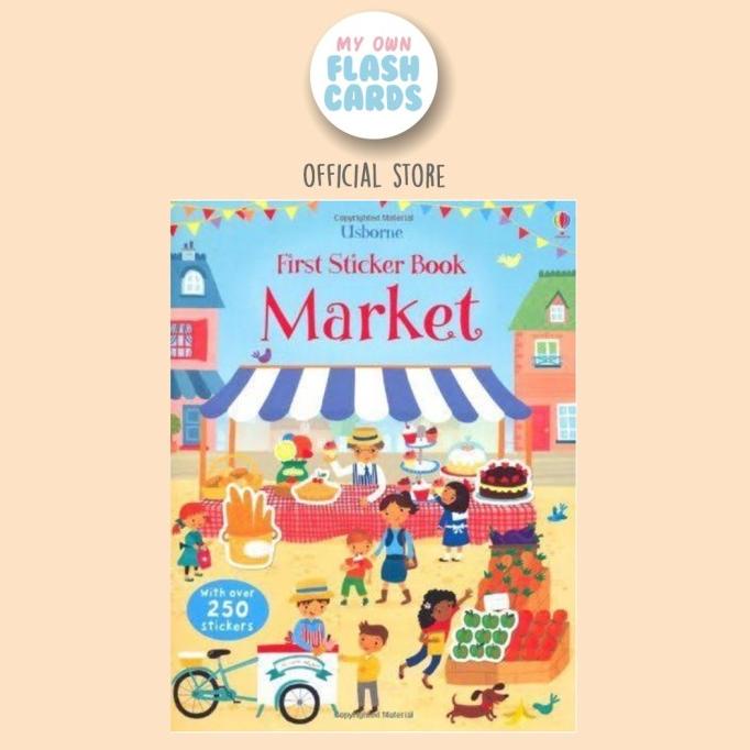 Jual Usborne Sticker Book Market - Buku Stiker Activity Aktivitas Pasar ...