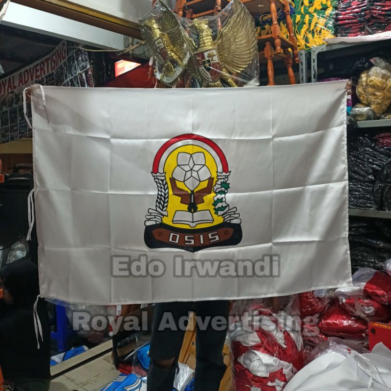 Jual Bendera OSIS SMP Ukuran 90 cm x 135 cm Bahan Satin Ready Stock ...