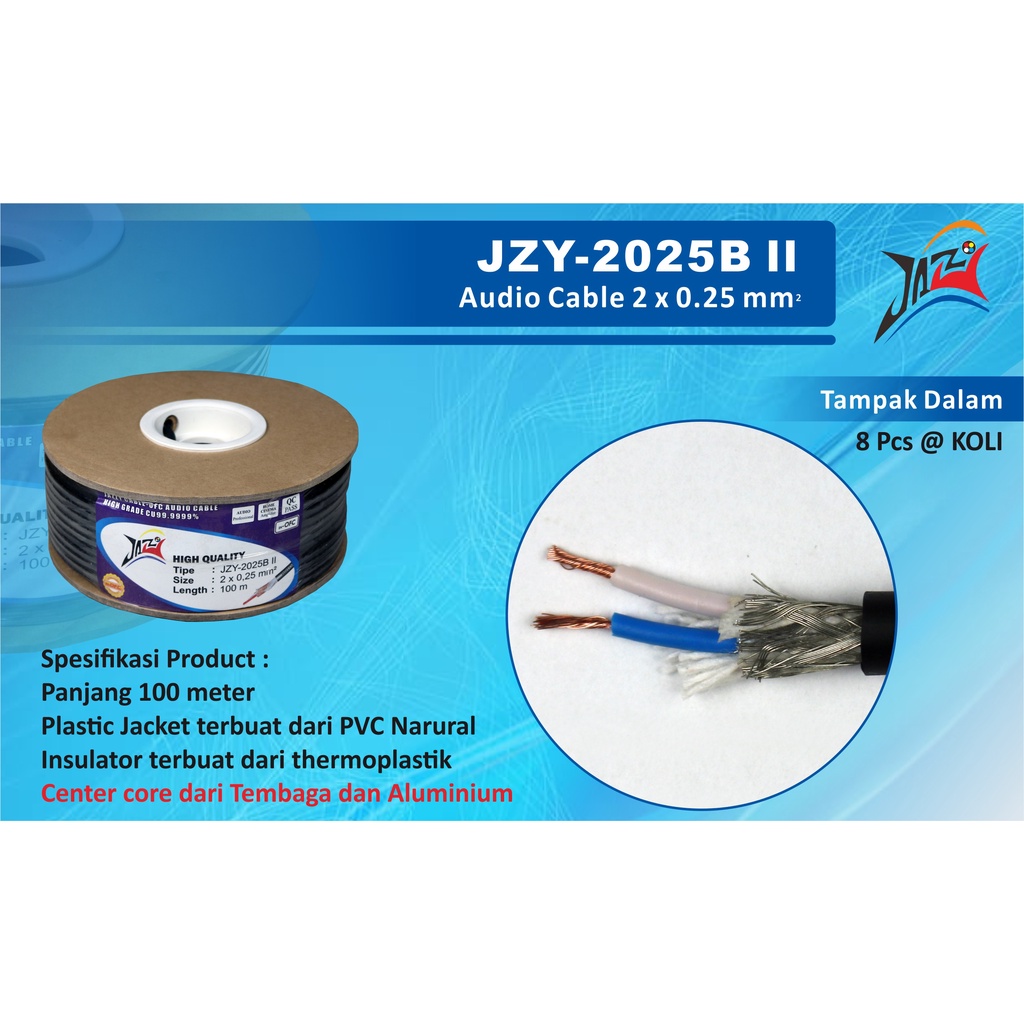 Jual Kabel Speaker JZY-2025B II 10 meter Jk Coustic Cable Speaker | Shopee Indonesia