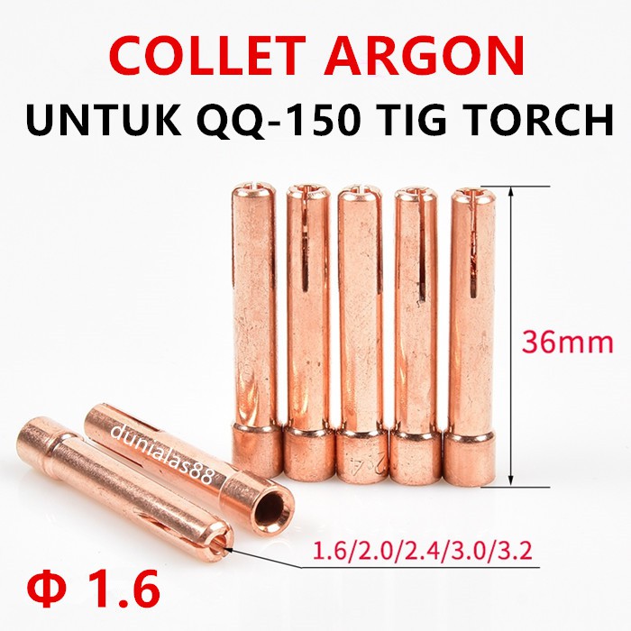 Jual 5PCS QQ150 Collet 1.6mm 2.0mm 2.4mm Tig Argon QQ 150 Welding Torch Mesin Las | Shopee Indonesia