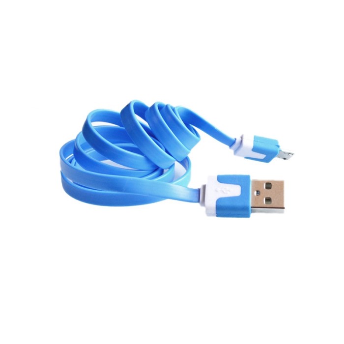 Jual Kabel Data Micro USB Biru 1m untuk nano every nodemcu charger 100 ...