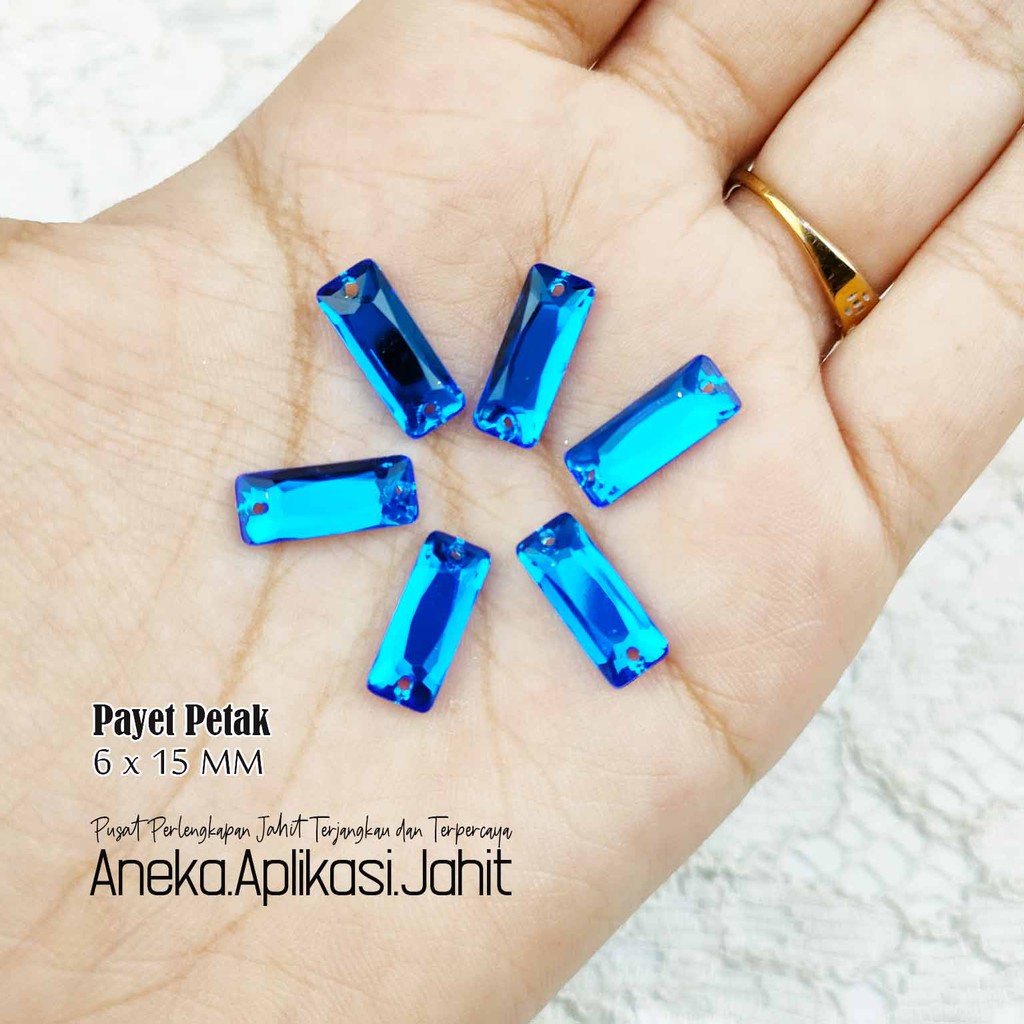 Jual 100 BIJI BATU PAYET PETAK 6X15 MM | Shopee Indonesia