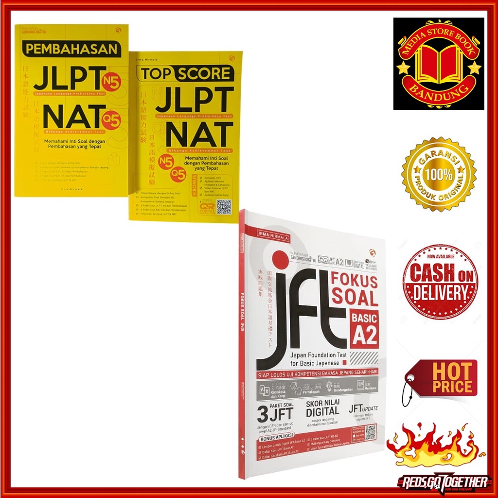 Jual BUKU TES JLPT & NAT - TOP SCORE JLPT-N5 & NAT-Q5 MEMAHAMI INTI ...