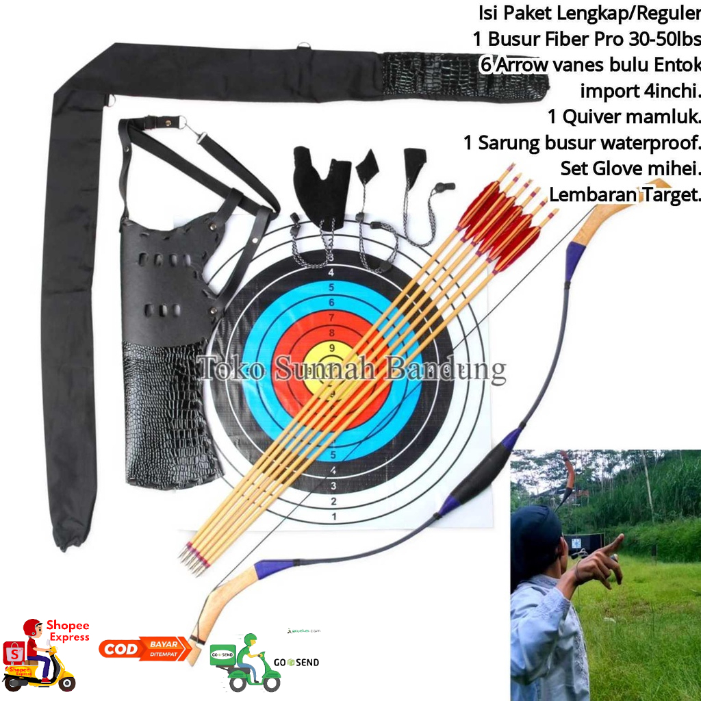 Jual Paket Lengkap Panahan Dewasa 27-50Lbs Turkisy Bow | Shopee Indonesia