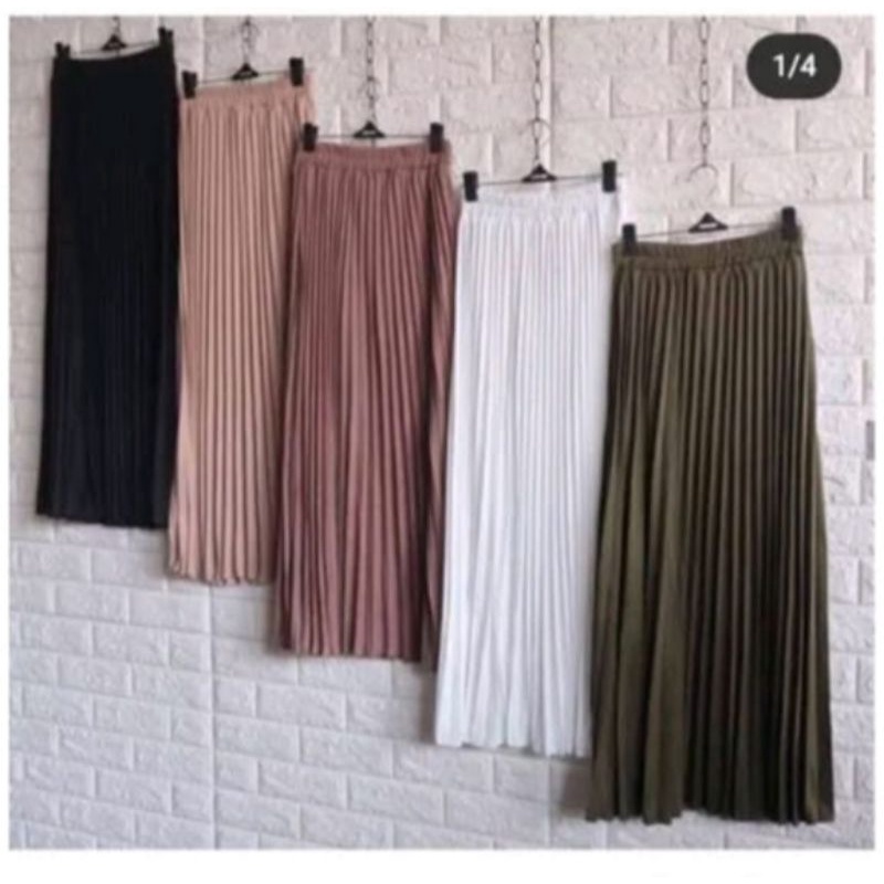 Jual Rok Plisket Premium/Rok Plisket/Rok Plisket Payung bahan hyget premium | Shopee Indonesia