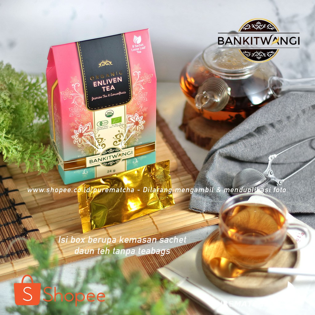Jual Bankit Wangi - ENLIVEN TEA Organic 3gr Kemasan Sampel Jasmine ...