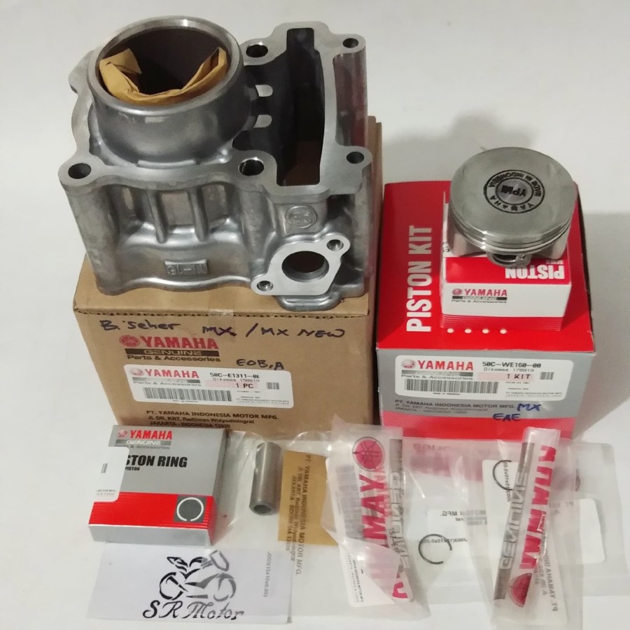 Jual boring blok block seher piston set komplit jupiter mx pnp mx new 135 original yamaha 50C ...