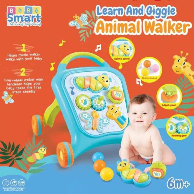 Jual Bebe Smart Learn And Giggle Animal Walker | Shopee Indonesia