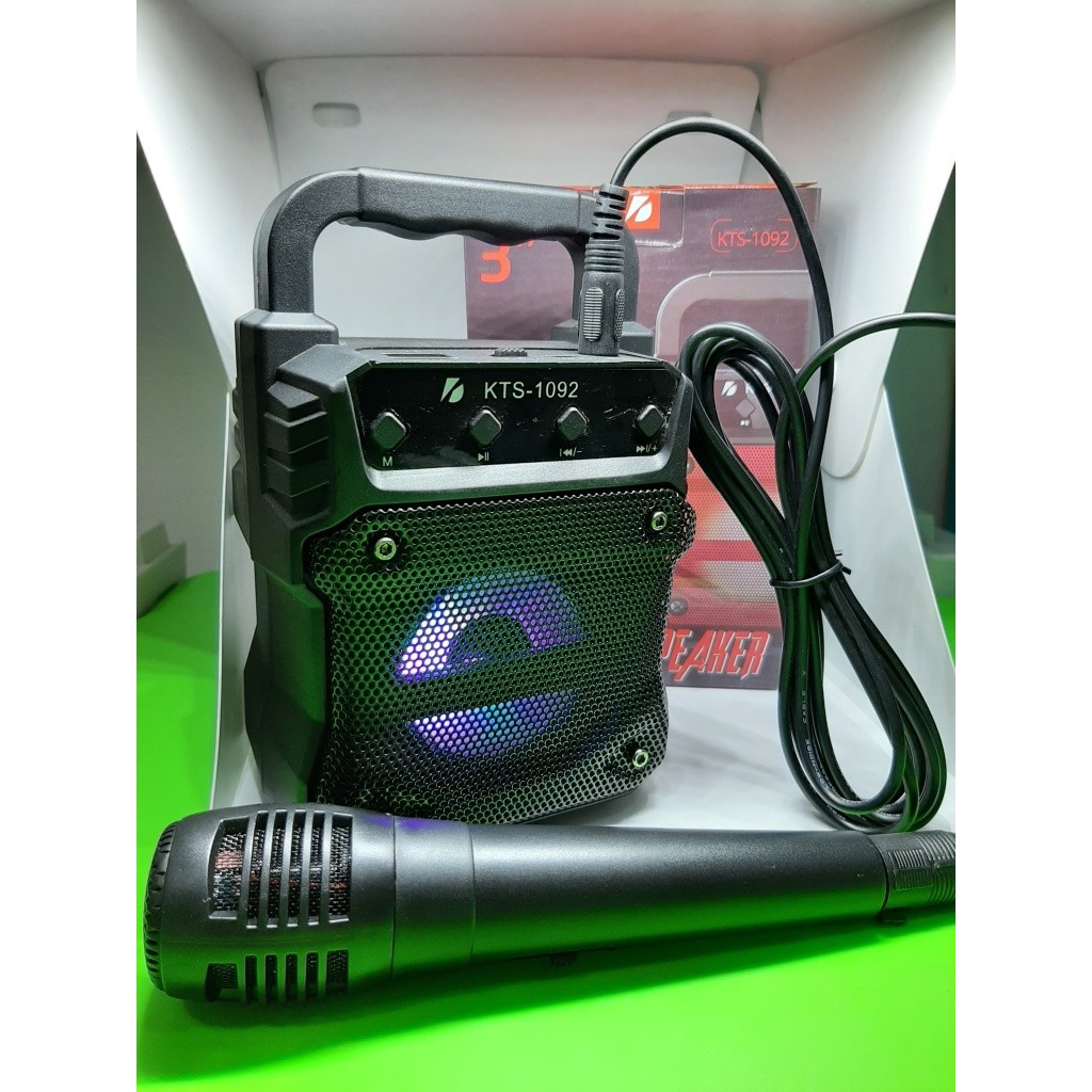 Jual Bonus Mic !! KTS-1092 Speaker Karaoke Bluetooth + Microphone / USB ...