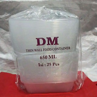 Jual Thinwall REC Uk 200, 250, 300, 500, 650, 750, & 1000 ml Isi 25 pcs + Tutup | Shopee Indonesia