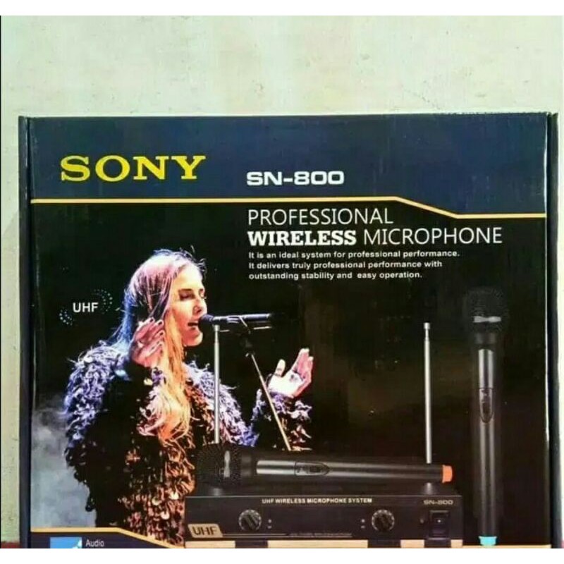 Jual Mic Wireless Sony SN-800 -- 2buah Mic Pegang | Shopee Indonesia