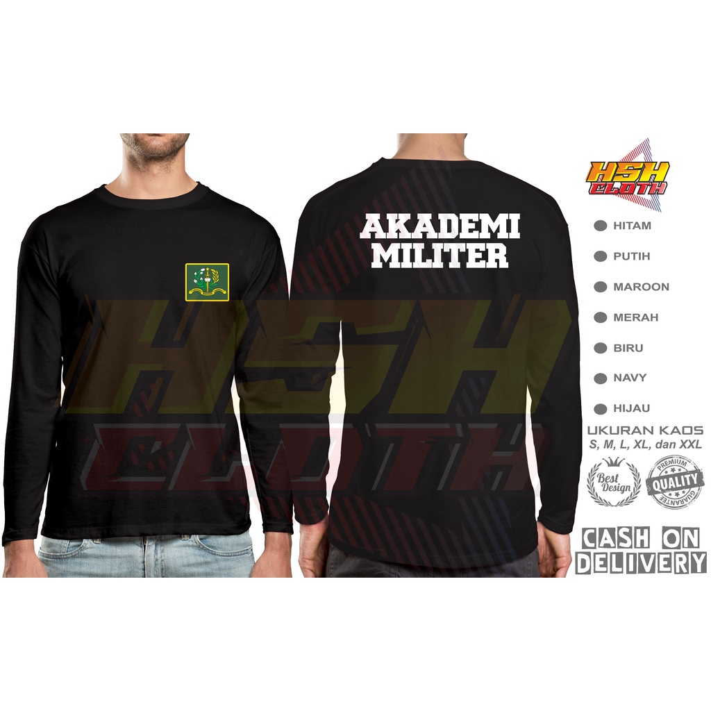 Jual Baju Kaos Distro Taruna AKMIL Akademi Militer Dinas Lengan Panjang Bisa Custom - HSHCloth ...