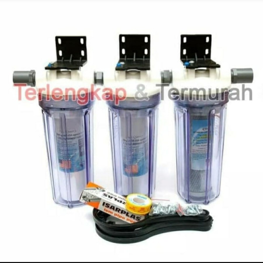 Jual paket filter air 3 step - FILTER PDAM ENDAPAN HITAM | Shopee Indonesia