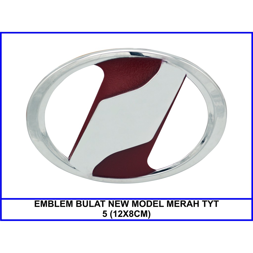 Jual EMBLEM BULAT NEW MODEL MERAH TYT 5 (12 cm x 8 cm) | Shopee Indonesia