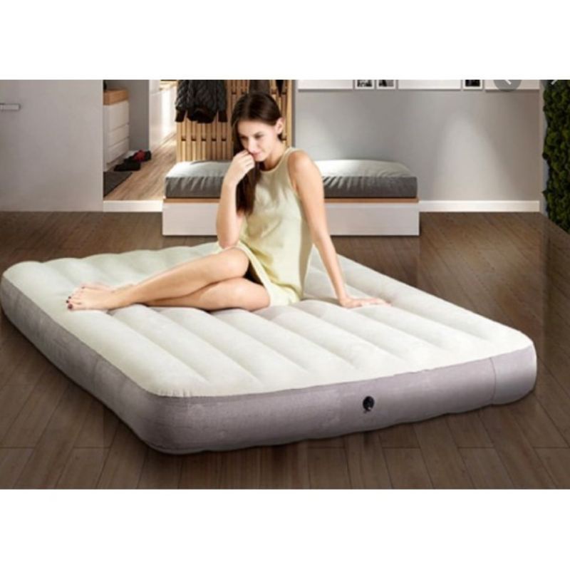 Jual 64102-64758 Kasur Angin INTEX Double Airbed Durabeam Fiber-Tech 137x191x25cm+LEM Repair ...