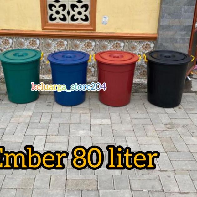 Jual EMBER PLASTIK TONG BESAR + TUTUP TEBAL 80 LITER RPM | Shopee Indonesia