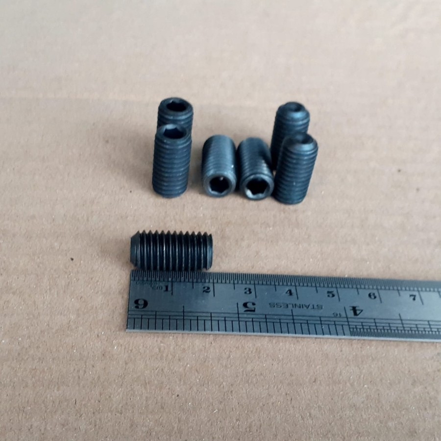 Jual BAUT L TANAM M10X20 BAJA HITAM / BAUT L TANAM M10 X 20 HITAM SOCKET SET SCREW PANJANG 2 CM ...