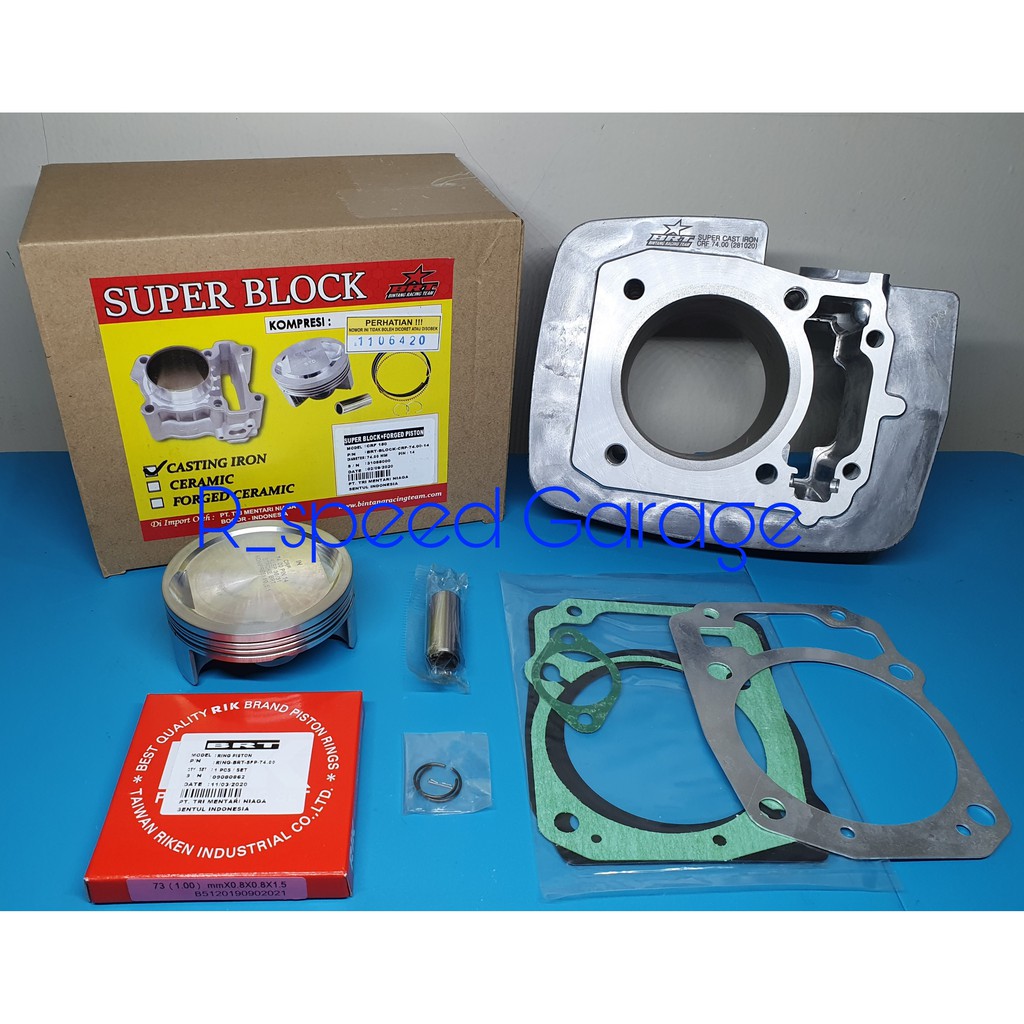Jual BLOK CAST IRON GORILA & FORGED PISTON BRT CRF VERZA NEW MEGAPRO 150 74.00 | Shopee Indonesia