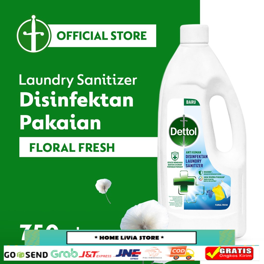 Jual Dettol Disinfektan Pakaian Floral Fresh Botol 500ml | Shopee Indonesia