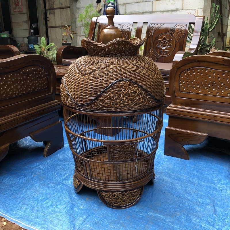 Jual Sangkar Burung Perkutut Full Rotan, Sangkar Klasik Perkutut ...