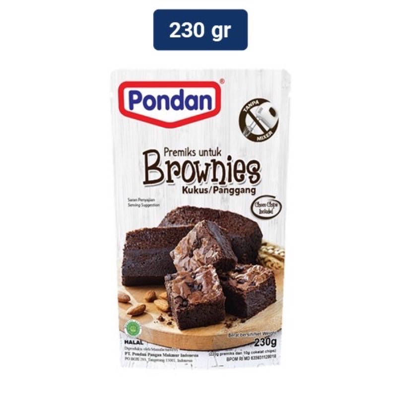 Jual BROWNIES INSTANT CAKE MIX POUCH 230G (PONDAN/ HAAN) (Tepung Premix ...