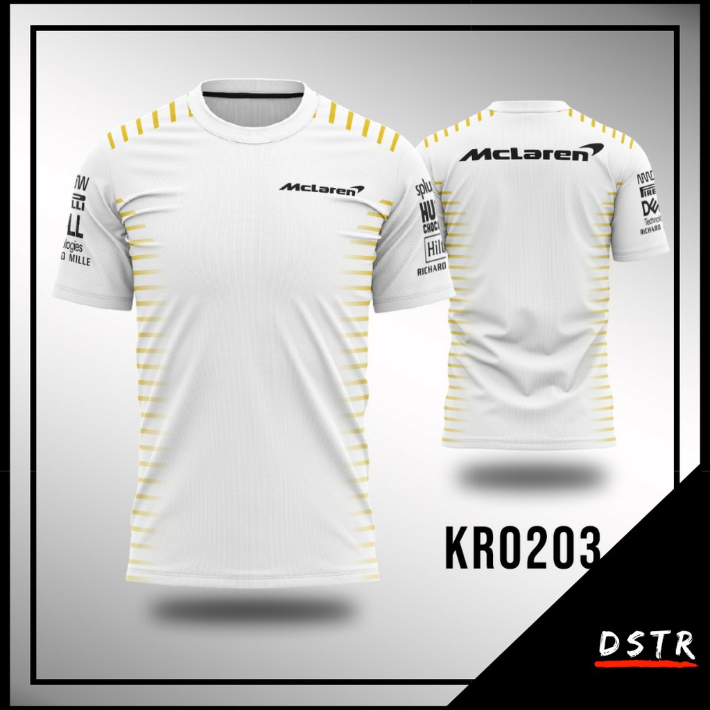 Jual Kaos Baju Jersey F1 Formula One Team McLaren Putih Fullprint Size ...