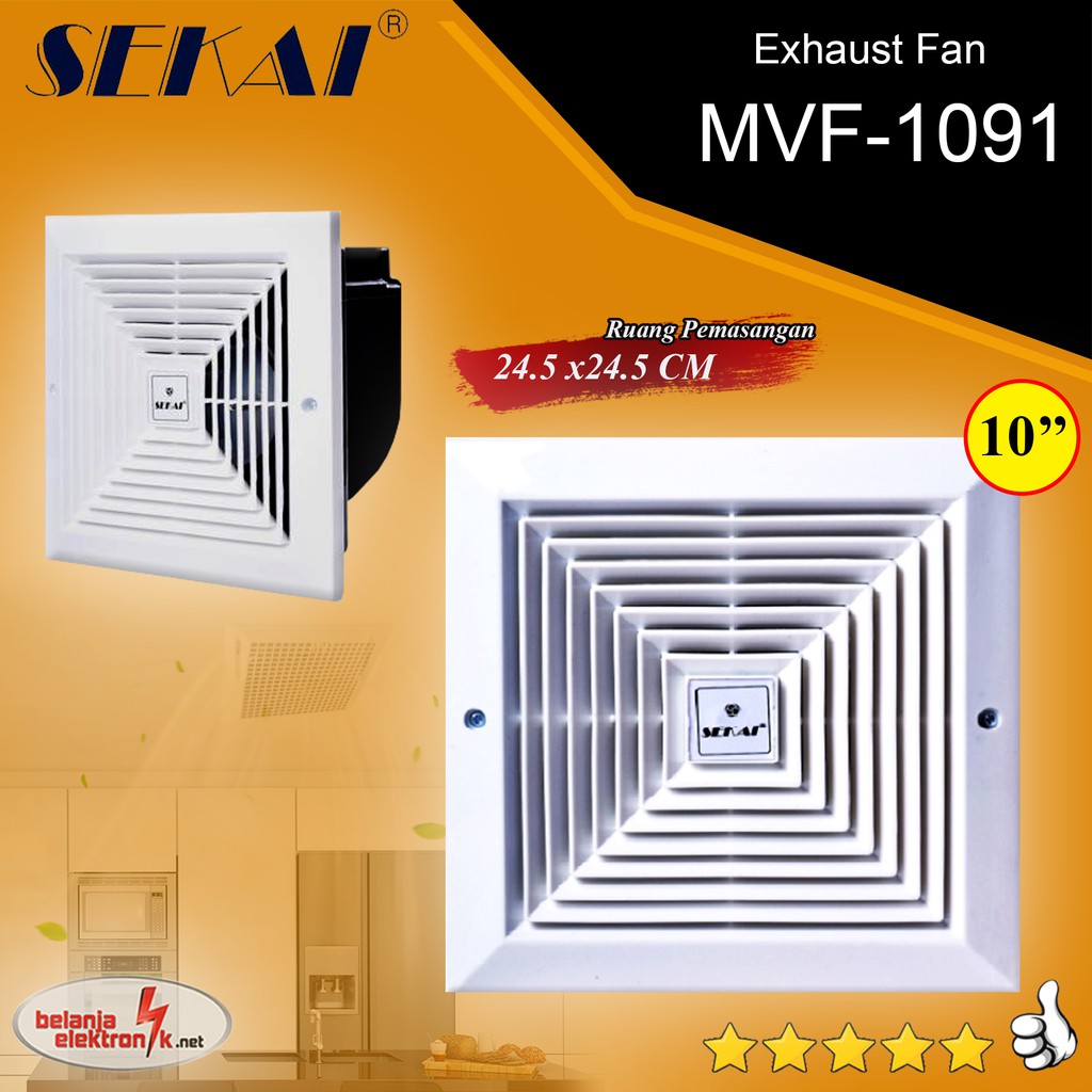 Jual EXHAUST FAN CEILING PLAFON SEKAI MVF 1091 10 INCH | Shopee Indonesia