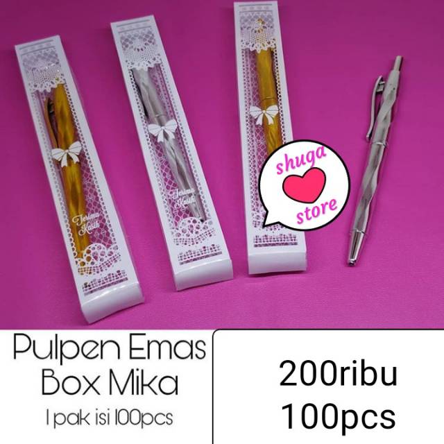 Jual Souvenir pernikahan pulpen box mika | Shopee Indonesia