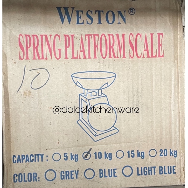 Jual Timbangan Duduk Weston Spring Platform Scale 5 10 kg | Shopee ...