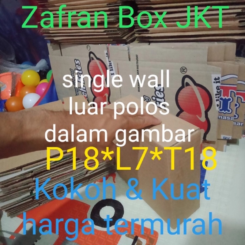 Jual Dus/Box/Karton/Packing single wall P18*L7*T18 luar polos dalam ...