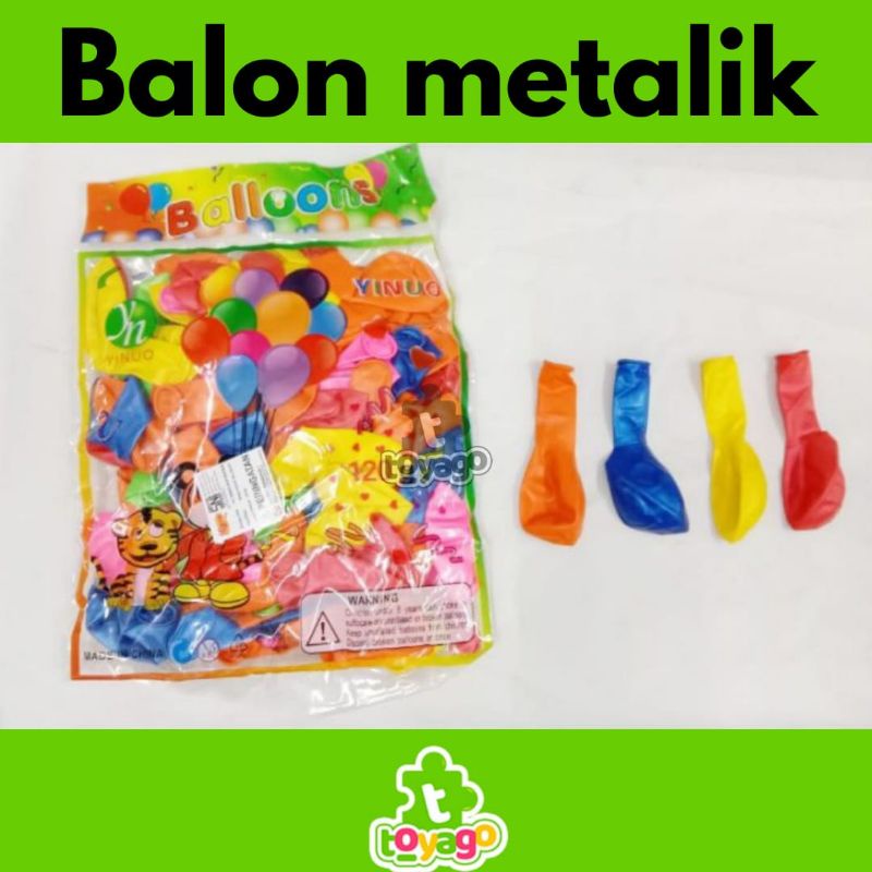 Jual Balon Latex Metalik/Balon Karet Metalik Isi+-100 Pcs Grosir Murah ...