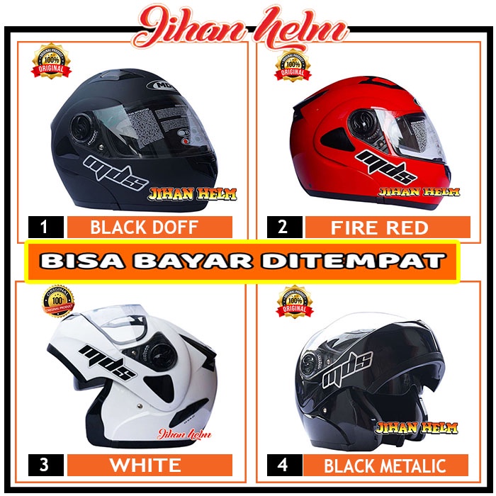 Jual HELM / MDS / HELM MDS / HELM FULL FACE MDS PRO RIDER BLACK ...