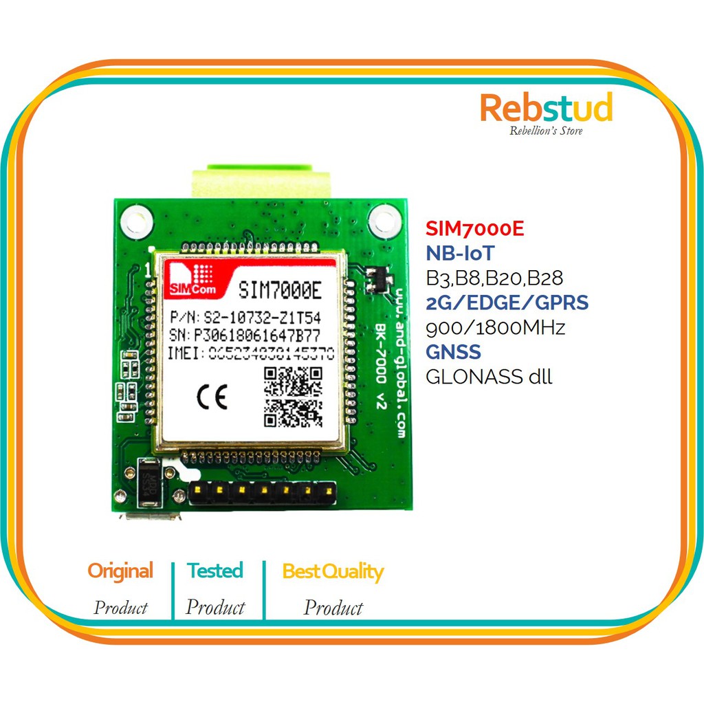Jual SIM7000E NB-IoT, GSM (GPRS,2G,EDGE), LTE, GNSS (GPS) Module IoT ...