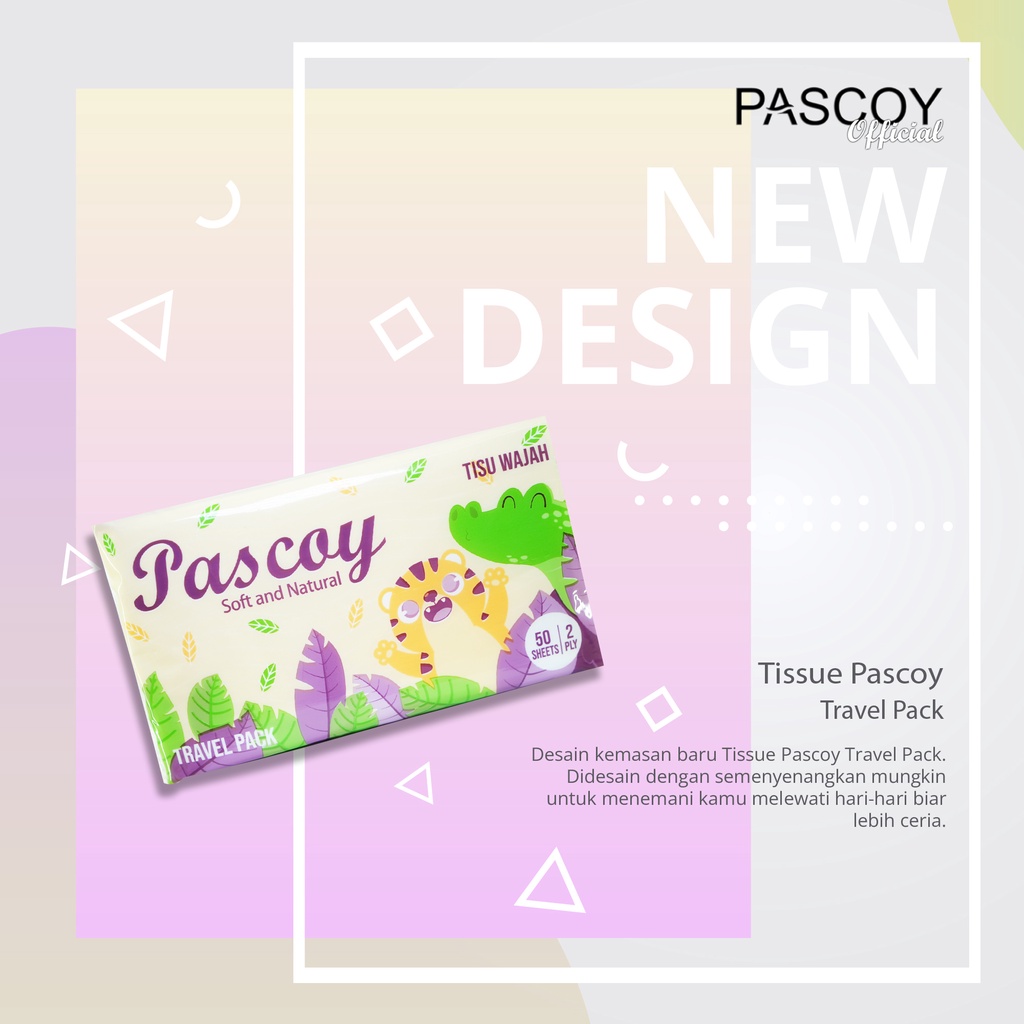 Jual TRAVEL PACK TISSUE / TISU TRAVEL PASCOY 50 SHEETS / TISSUE PASCOY ...