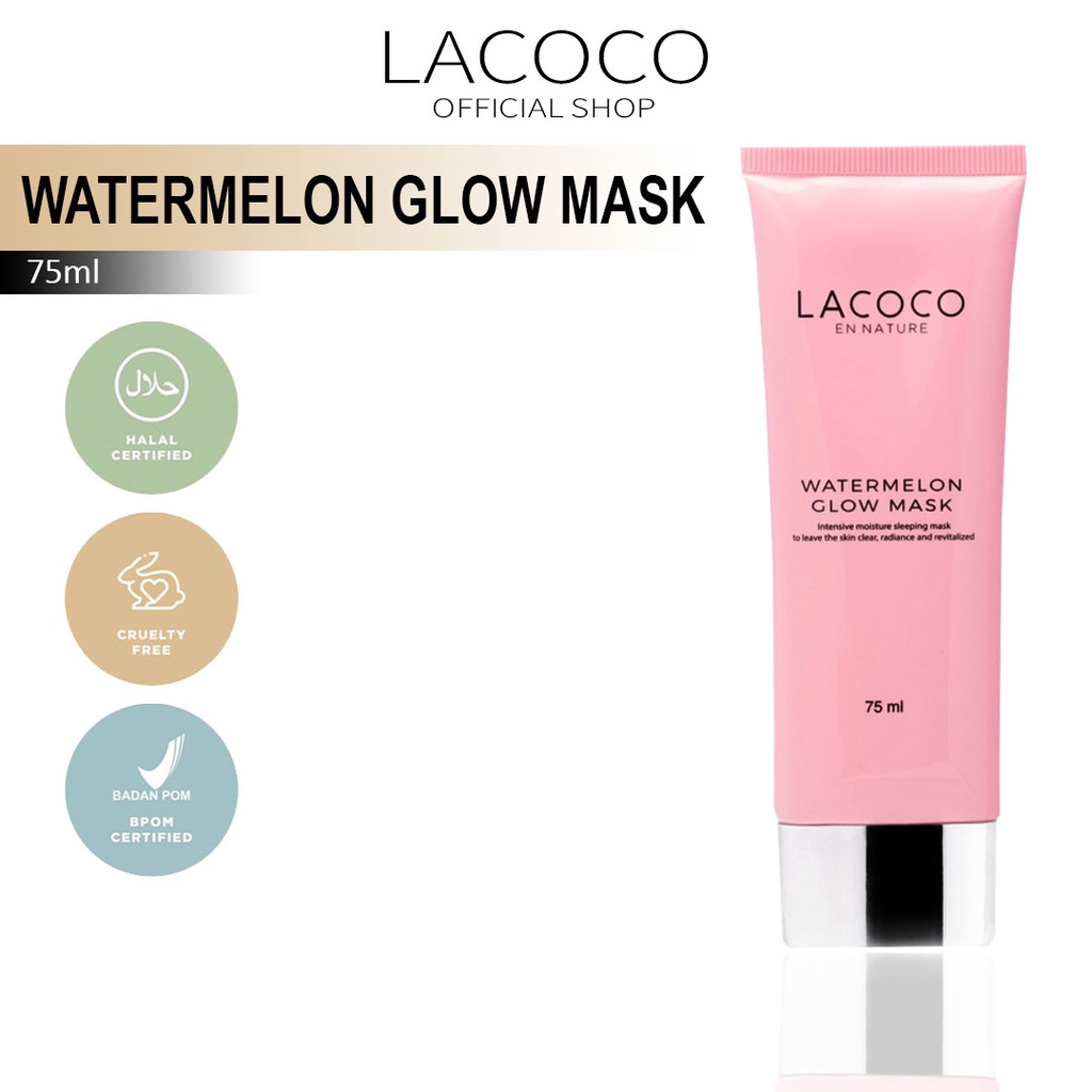 Jual Lacoco Watermelon Glow Mask Sleeping Mask Original Lsi | Shopee ...