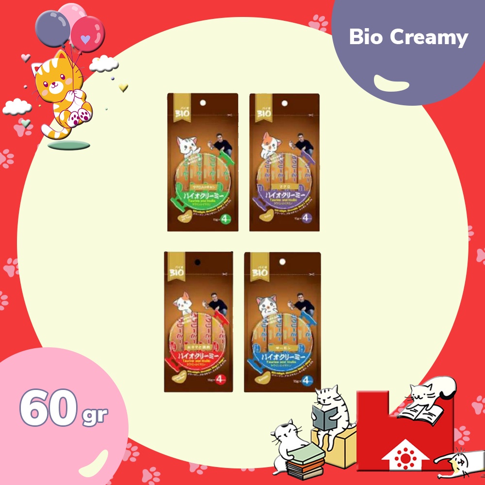 Jual Bio Creamy Treats All Varian 60 gr / Snack Kucing Biocreamy ...