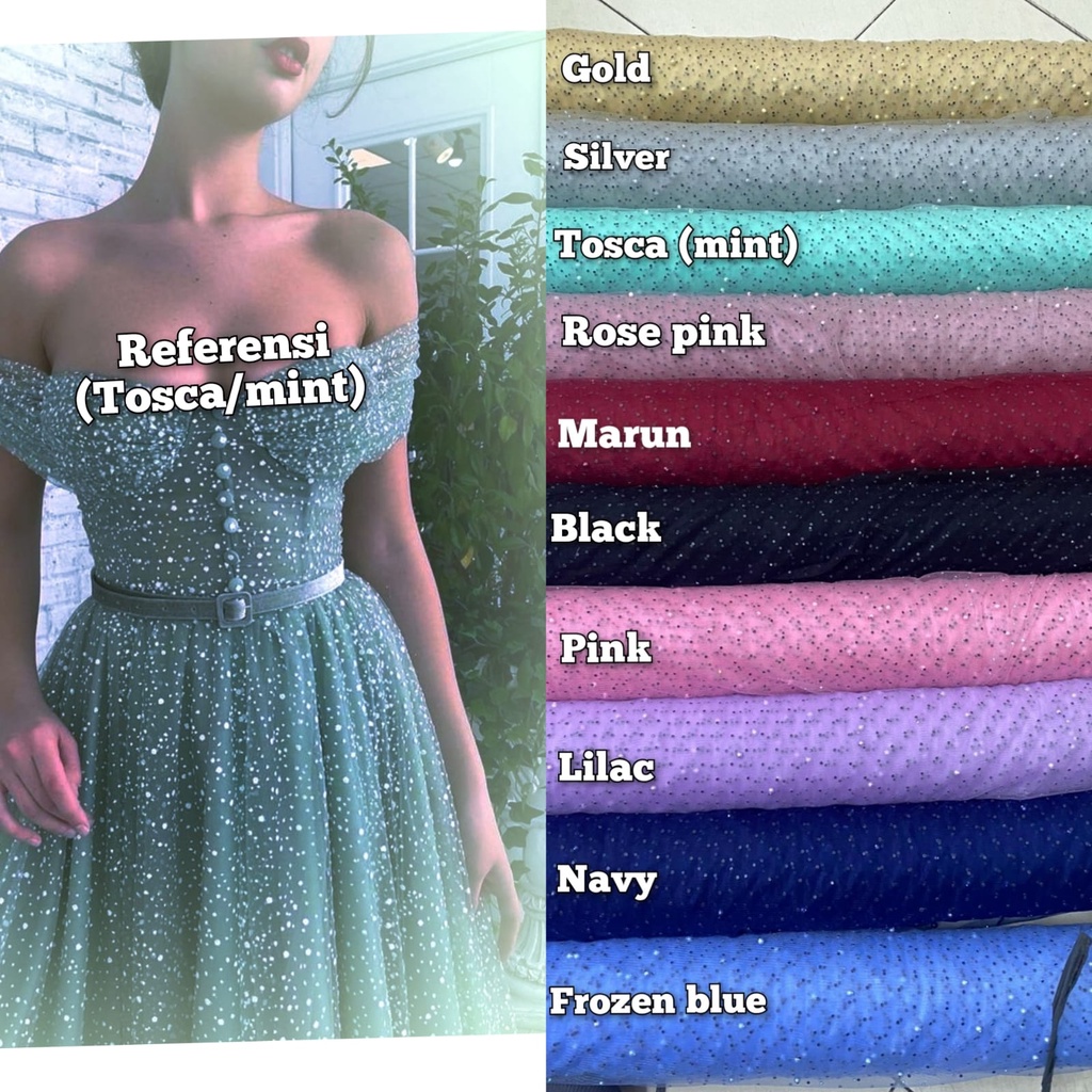 Jual kain meteran tillemutiara/tile mutiara diamon/tile payet mutiara ...