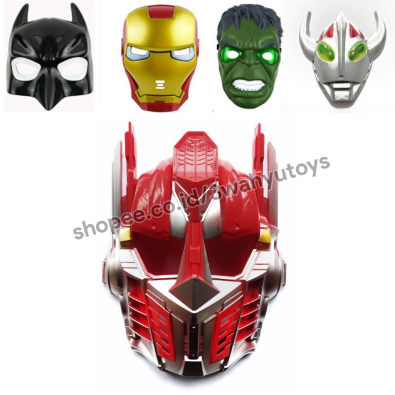 Jual MAINAN TOPENG KARAKTER ROBOT TRANFORMER ULTRAMAN HULK IRONMAN ...