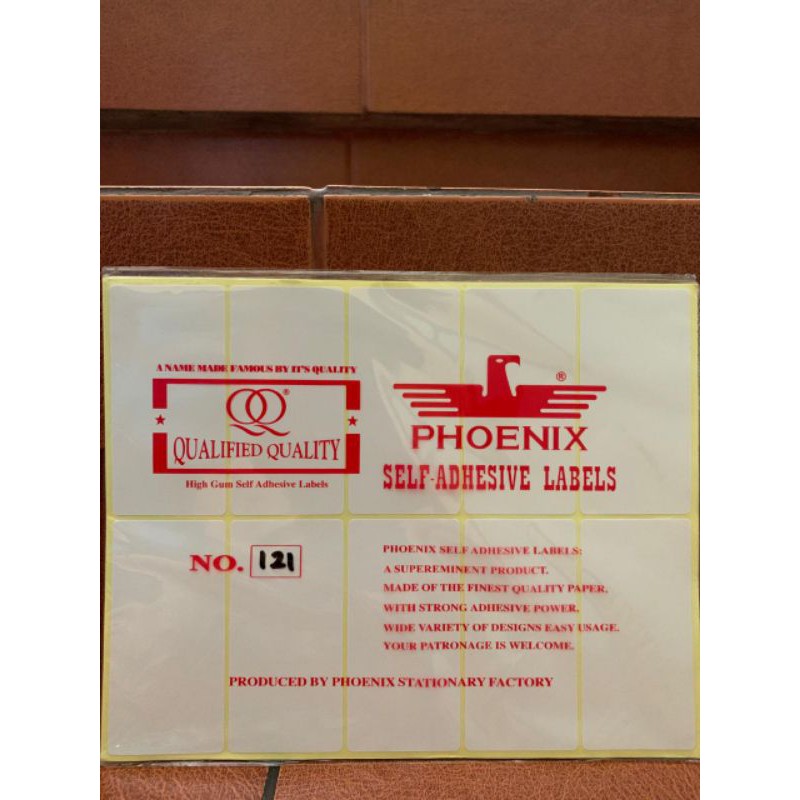 Jual Sticker Label Nama Phoenix Undangan / Buku Putih Polos (per pack ...
