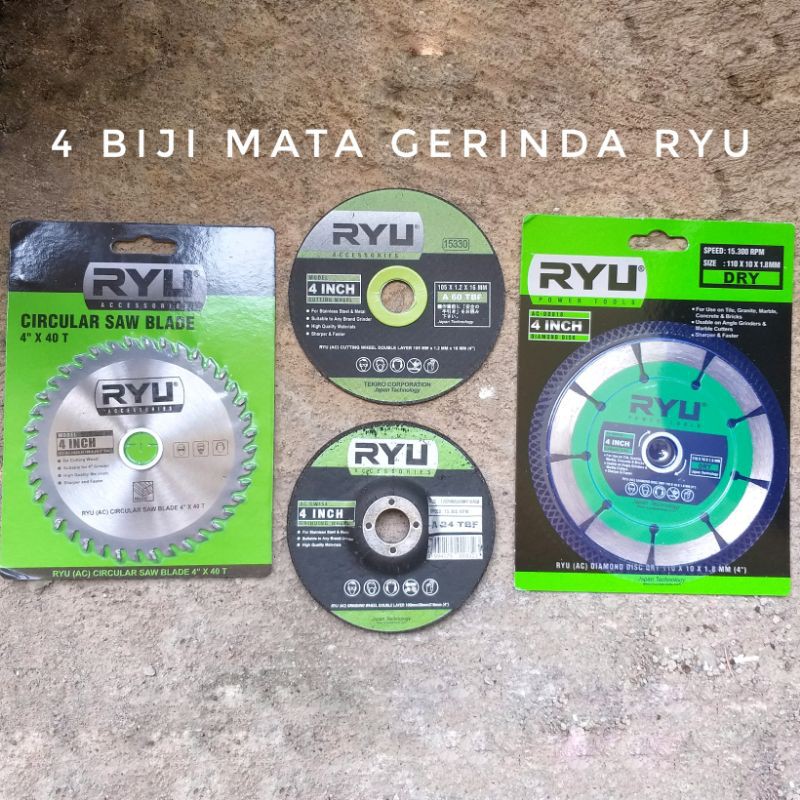 Jual Mata gerinda RYU Paket 4 pcs mata gerinda potong gergaji poles ... Jual Mata gerinda RYU Paket 4 pcs mata gerinda potong gergaji poles ...